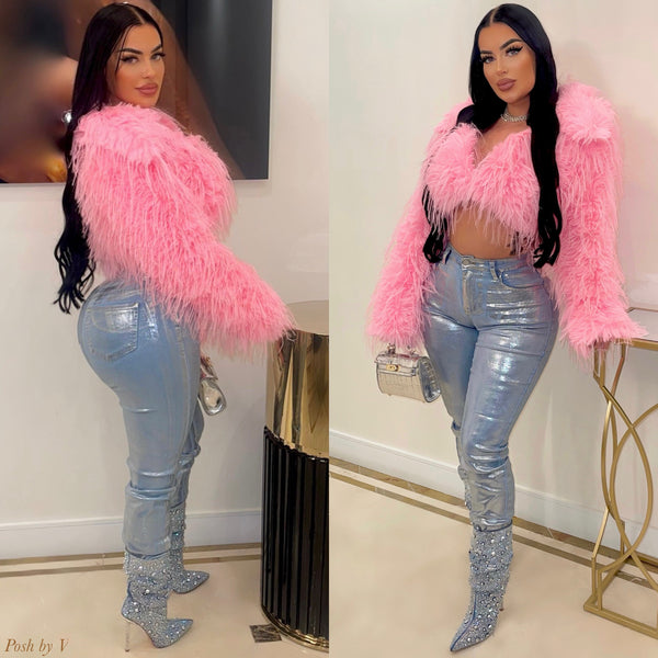 Azar fur jacket (Green) - Posh By V